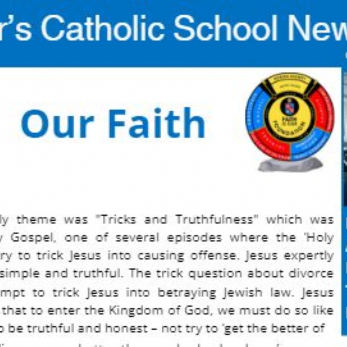St Peter's Catholic School - Newsletter October 2024